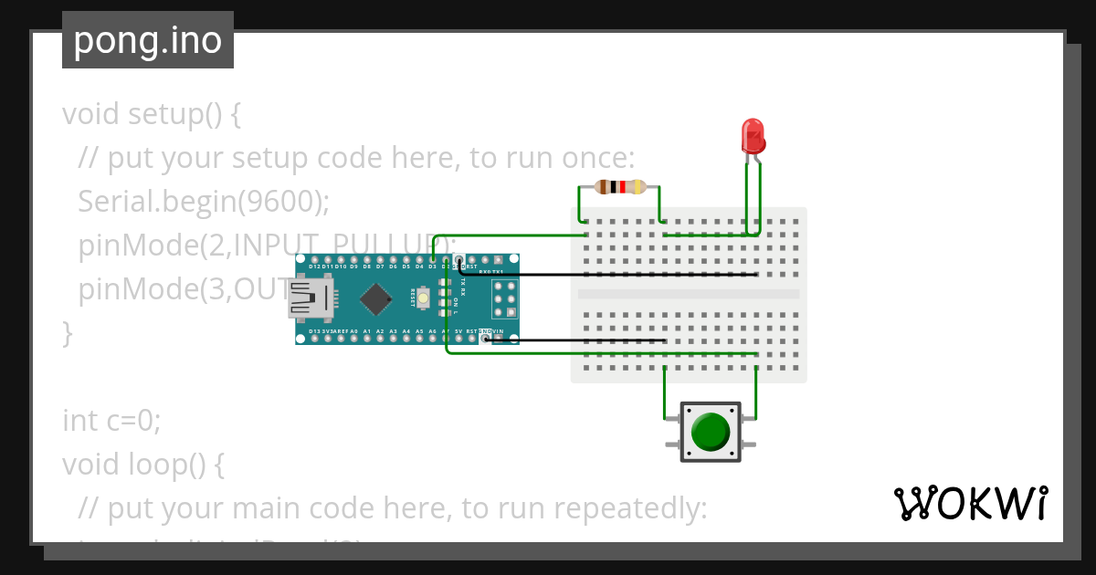 pong.ino - Wokwi ESP32, STM32, Arduino Simulator
