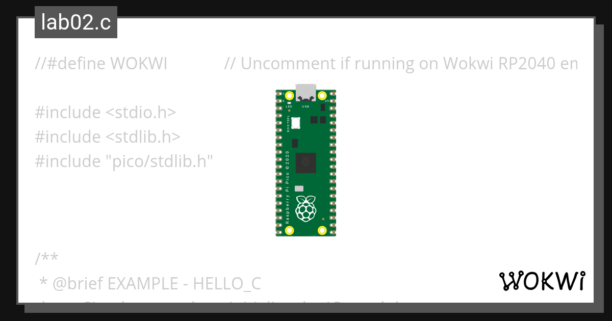 lab02.c - Wokwi ESP32, STM32, Arduino Simulator