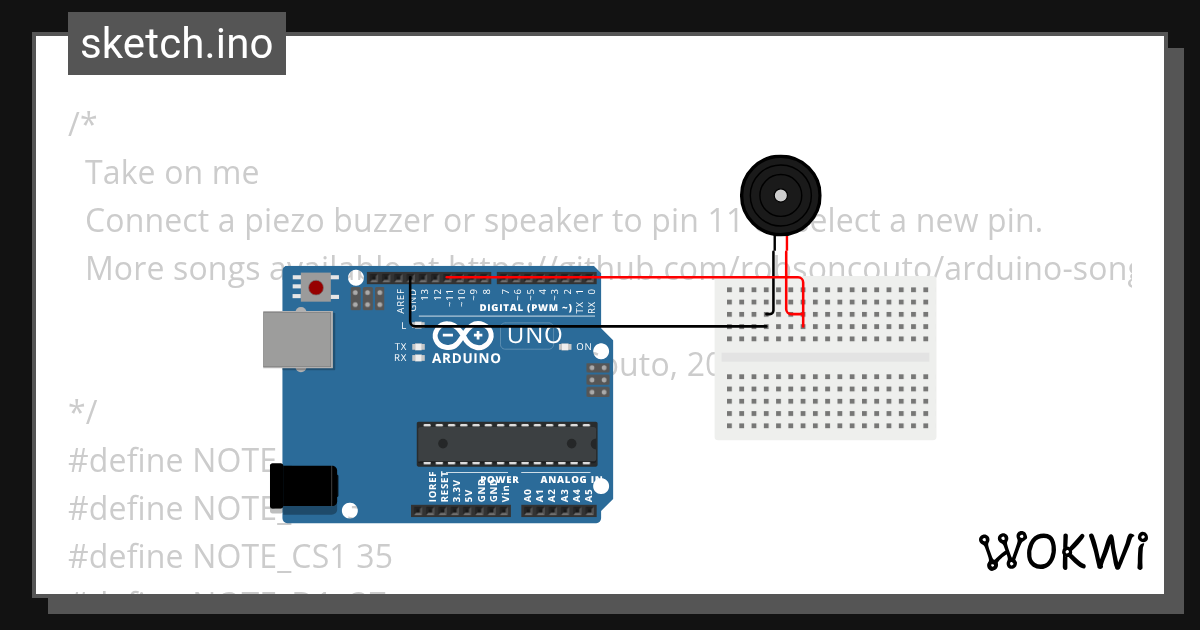 Take on me - Wokwi ESP32, STM32, Arduino Simulator