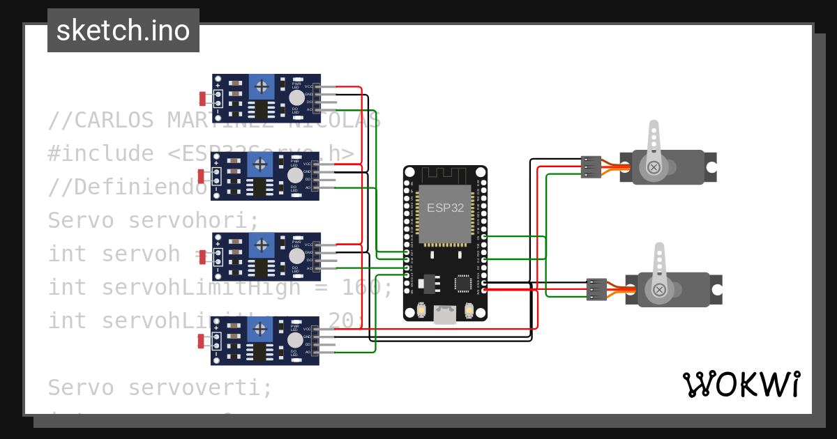 Seguidor Solar Wokwi Esp32 Stm32 Arduino Simulator
