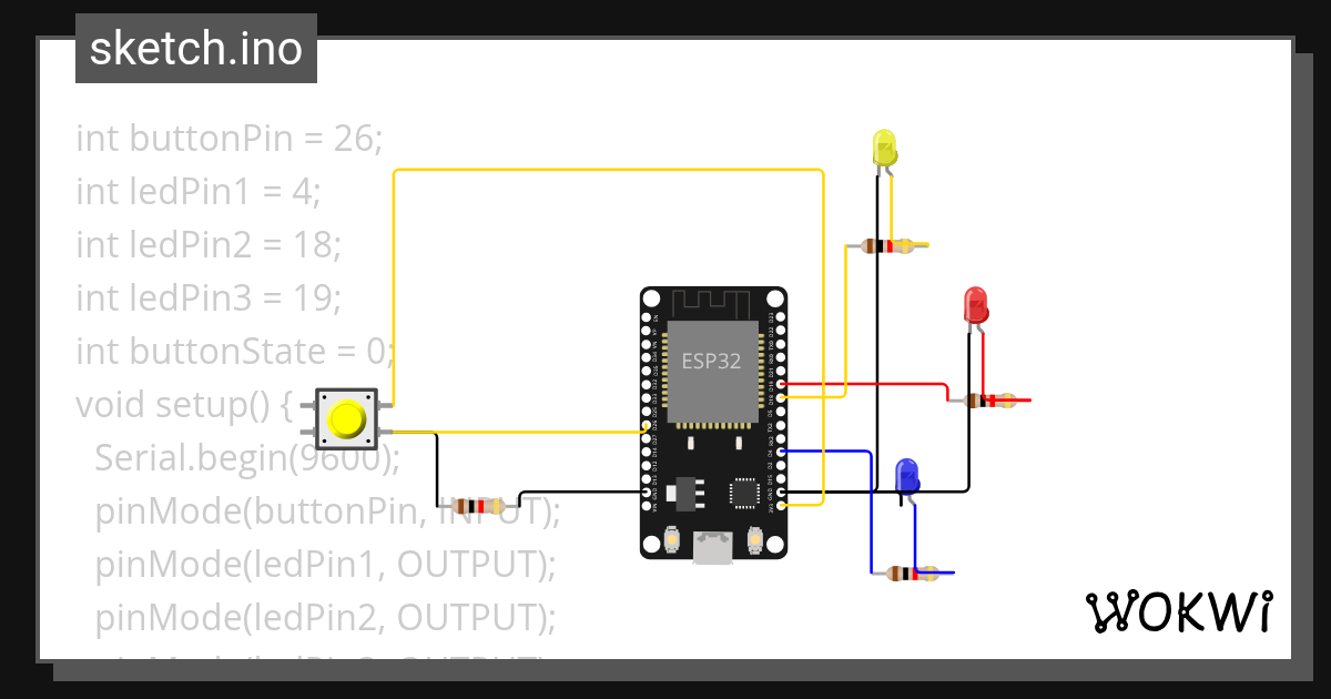 นายมินทดา ใจโปร่ง ม 6 1 เลขที่18 Wokwi Esp32 Stm32 Arduino Simulator