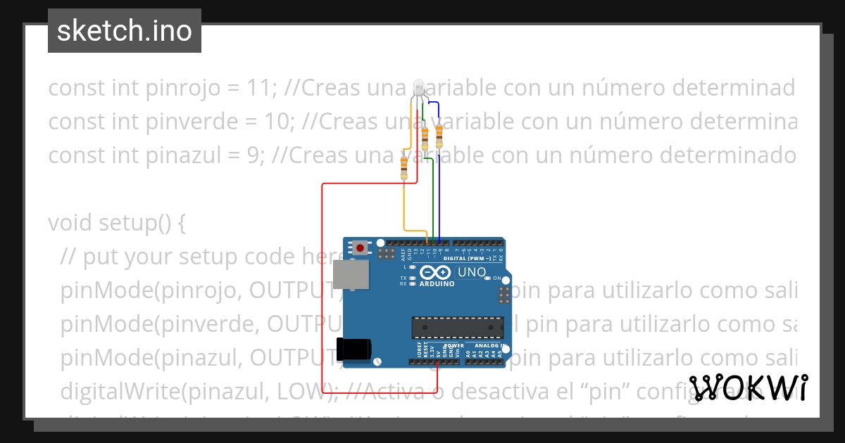 Actividad 1 RGB - Wokwi ESP32, STM32, Arduino Simulator