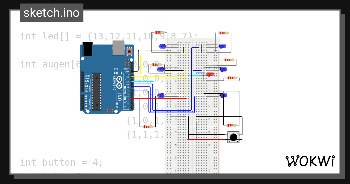 Elektronischer Würfel Copy Wokwi Esp32 Stm32 Arduino Simulator