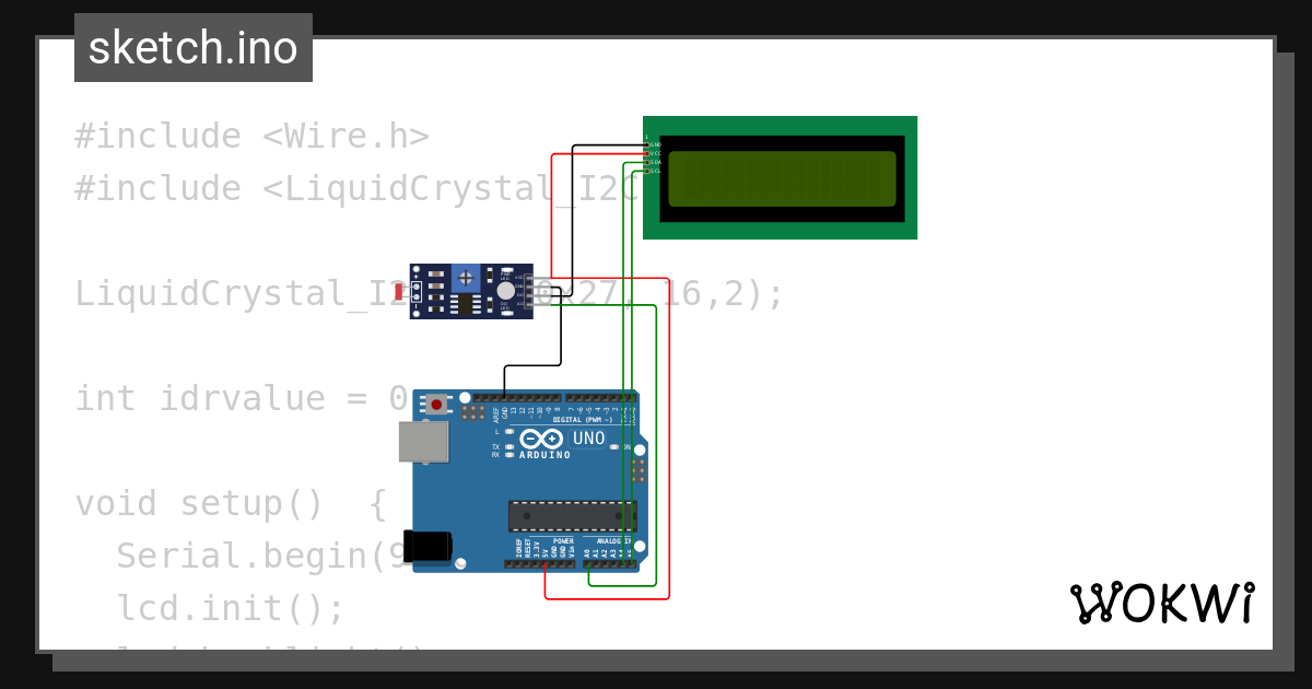 Licht Sensor Wokwi Esp32 Stm32 Arduino Simulator 0030