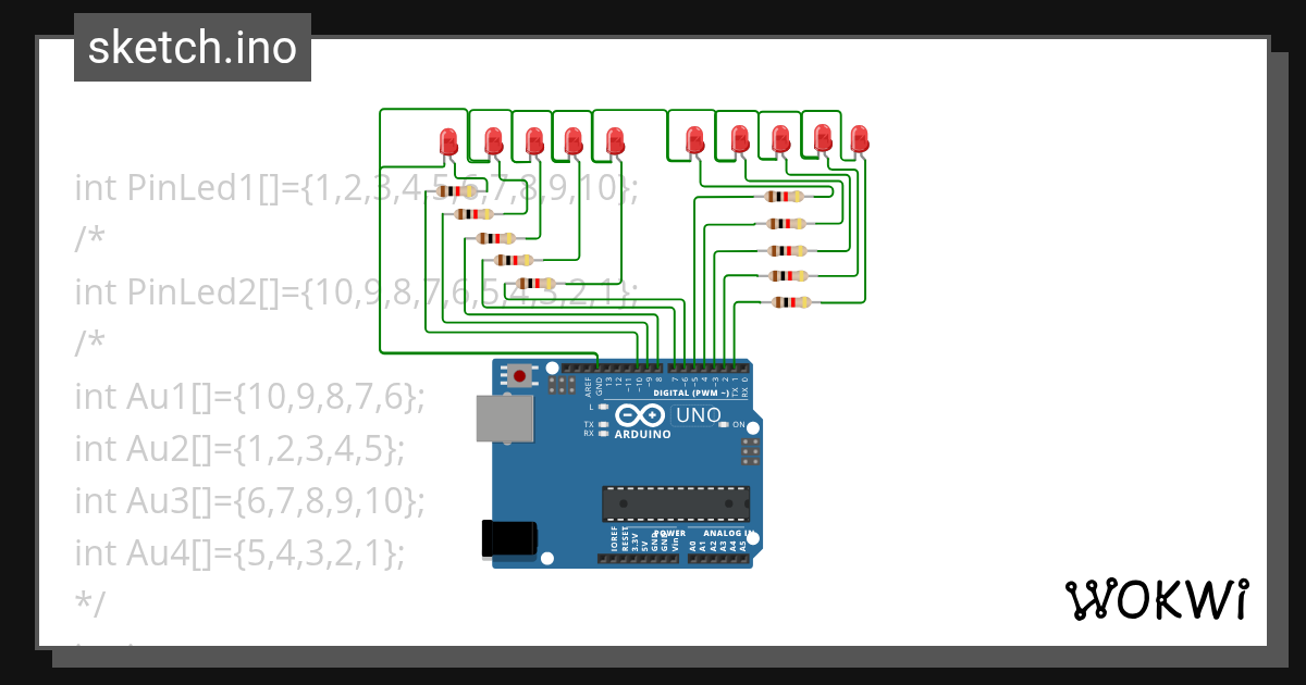 ANIMASI 2 TITIS - Wokwi ESP32, STM32, Arduino Simulator