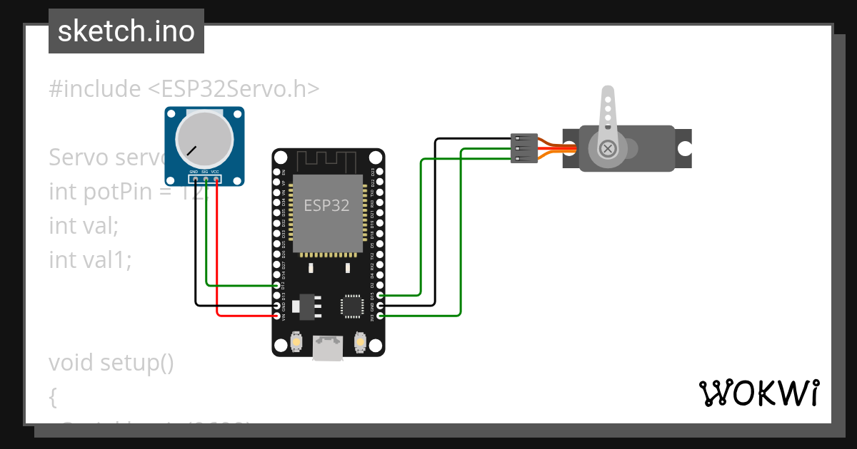 Servo Wokwi Esp32 Stm32 Arduino Simulator 8489