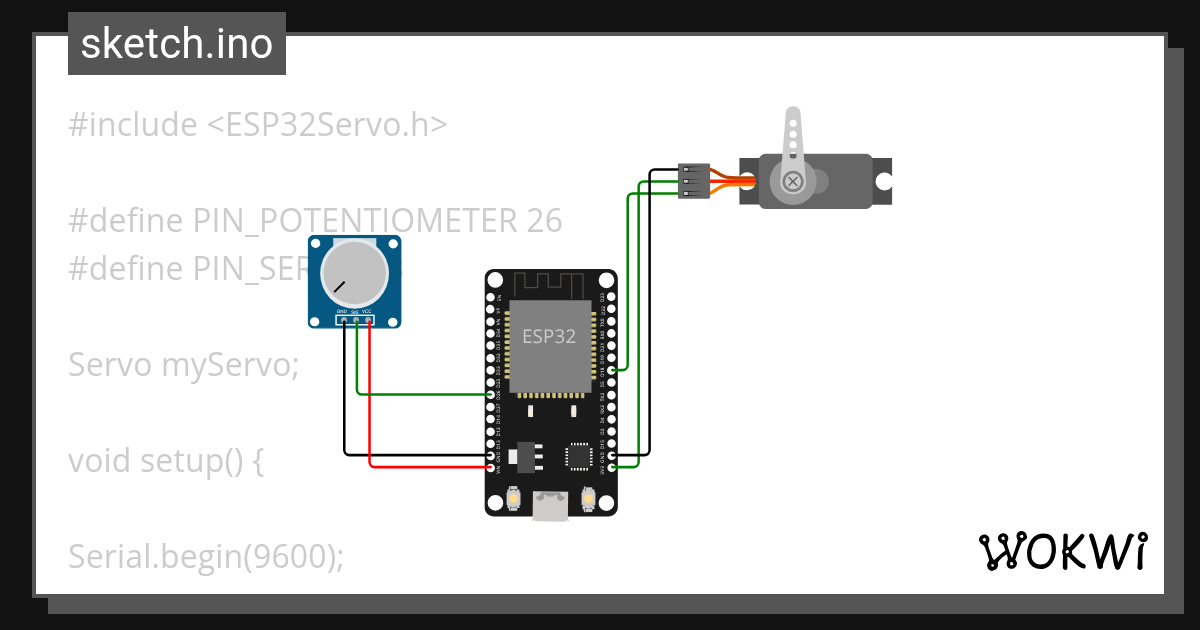 Servo Motor - Wokwi ESP32, STM32, Arduino Simulator