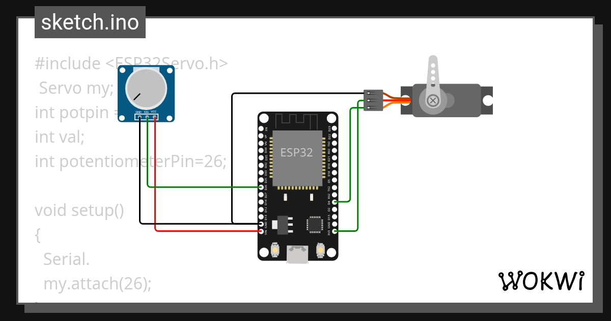 servo motor - Wokwi ESP32, STM32, Arduino Simulator