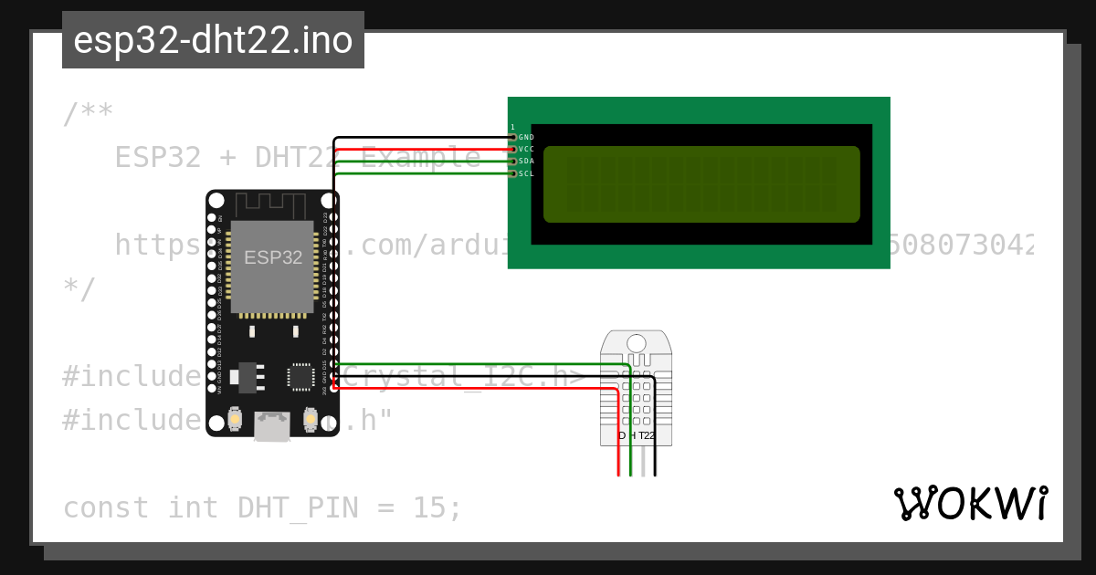 Esp32 Dht22 Display Wokwi Esp32 Stm32 Arduino Simulator 7329