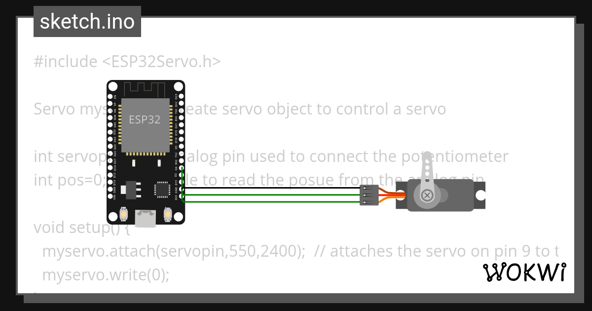 esp32 servo - Wokwi ESP32, STM32, Arduino Simulator