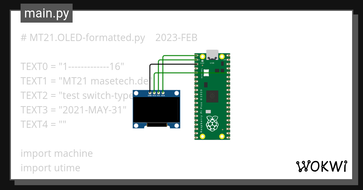 ssd1306 upython pico - Wokwi ESP32, STM32, Arduino Simulator