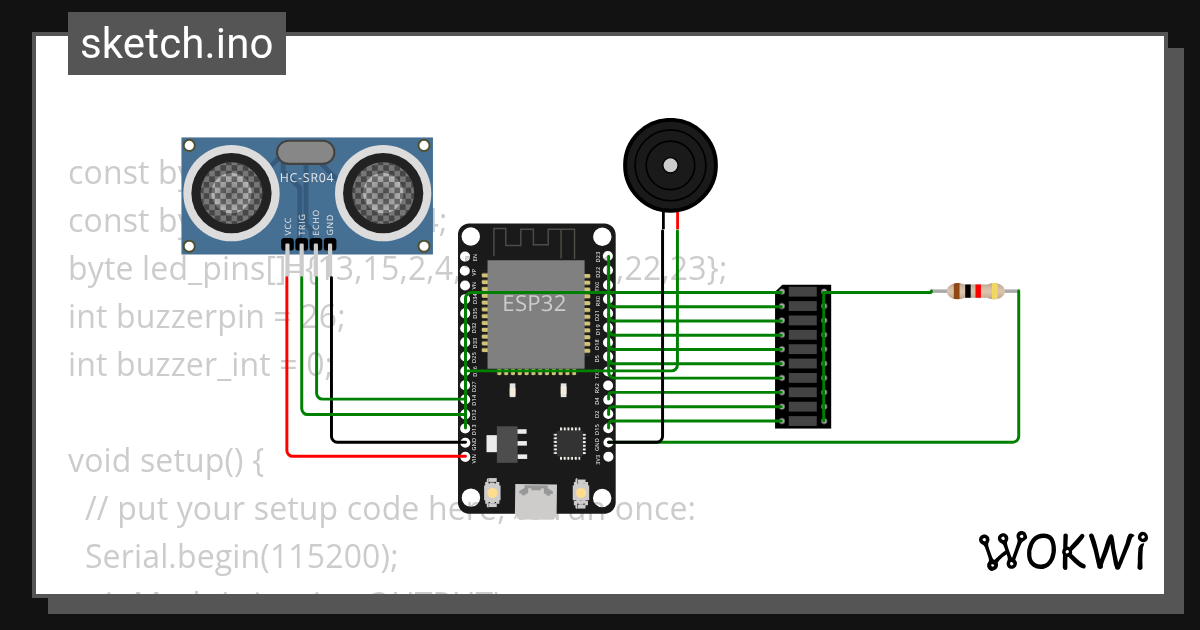 Parking - Wokwi ESP32, STM32, Arduino Simulator