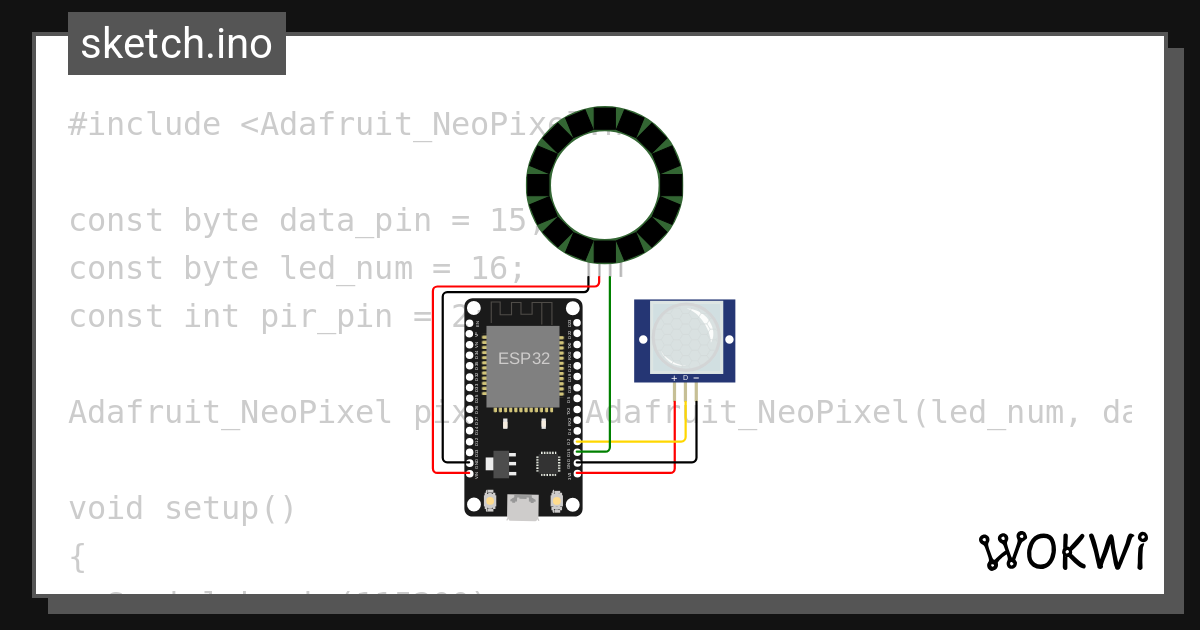 Pir Motion Sensor2 Wokwi Esp32 Stm32 Arduino Simulator 4439