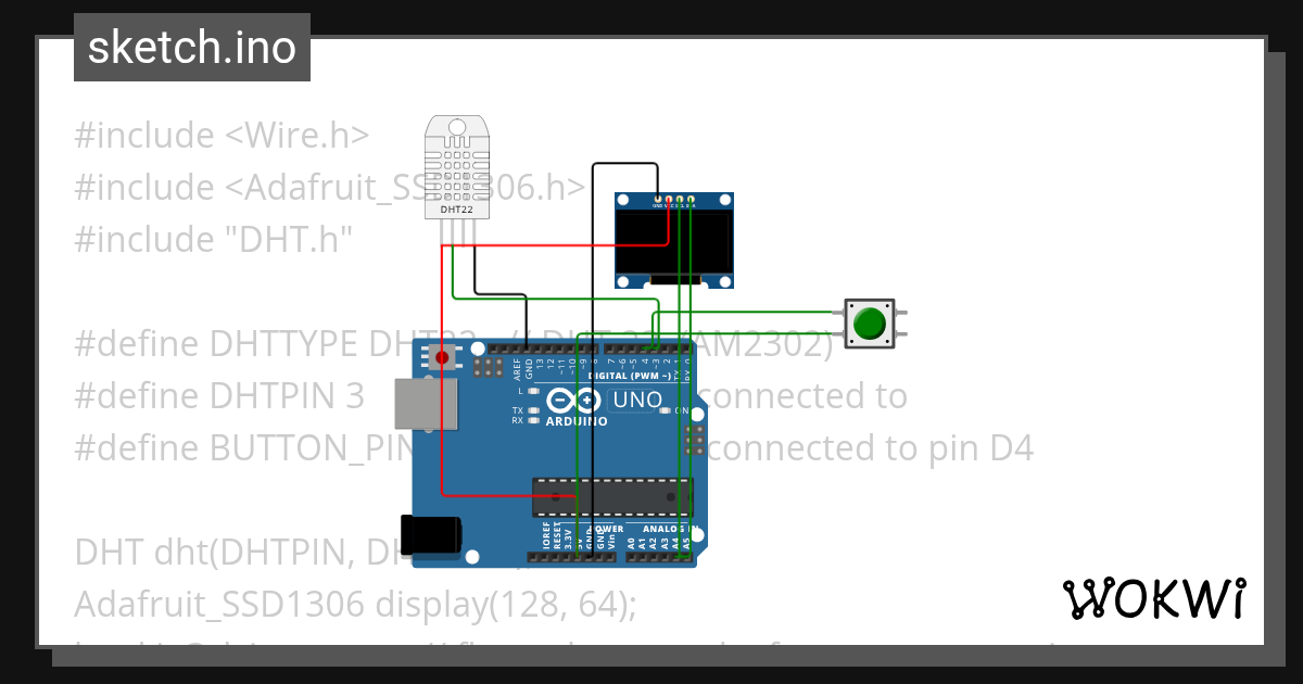 gptdht22 oled humidity tem - Wokwi ESP32, STM32, Arduino Simulator