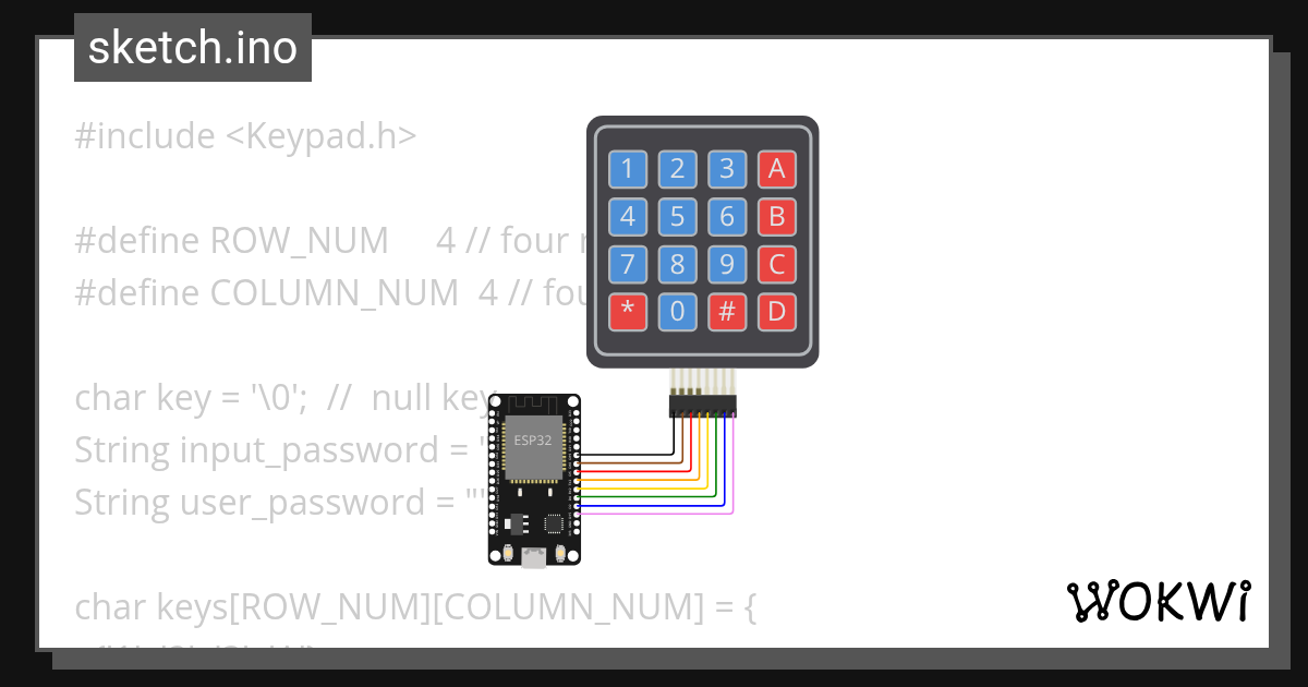 Custom Password - Wokwi ESP32, STM32, Arduino Simulator