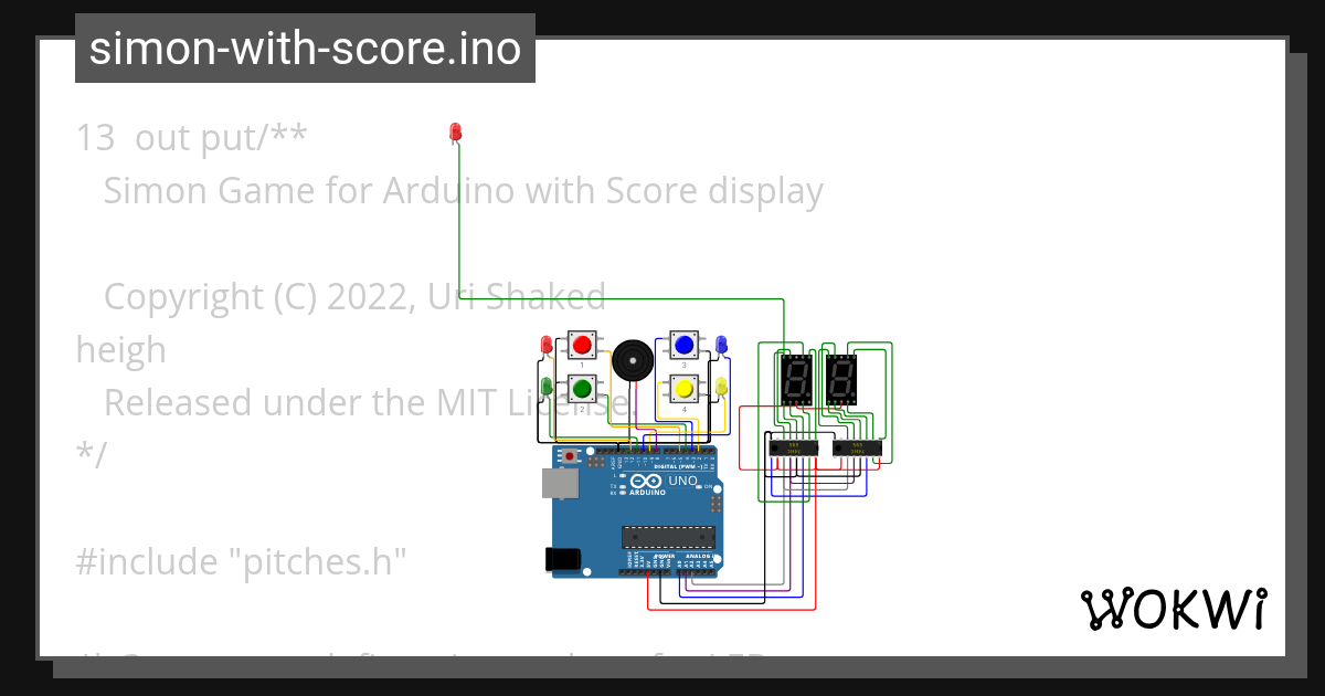 simon-with-score.ino Copy - Wokwi ESP32, STM32, Arduino Simulator