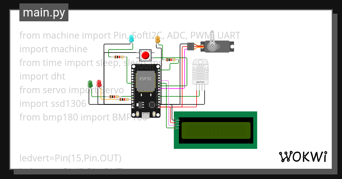 Branchement projet 72h - Wokwi ESP32, STM32, Arduino Simulator