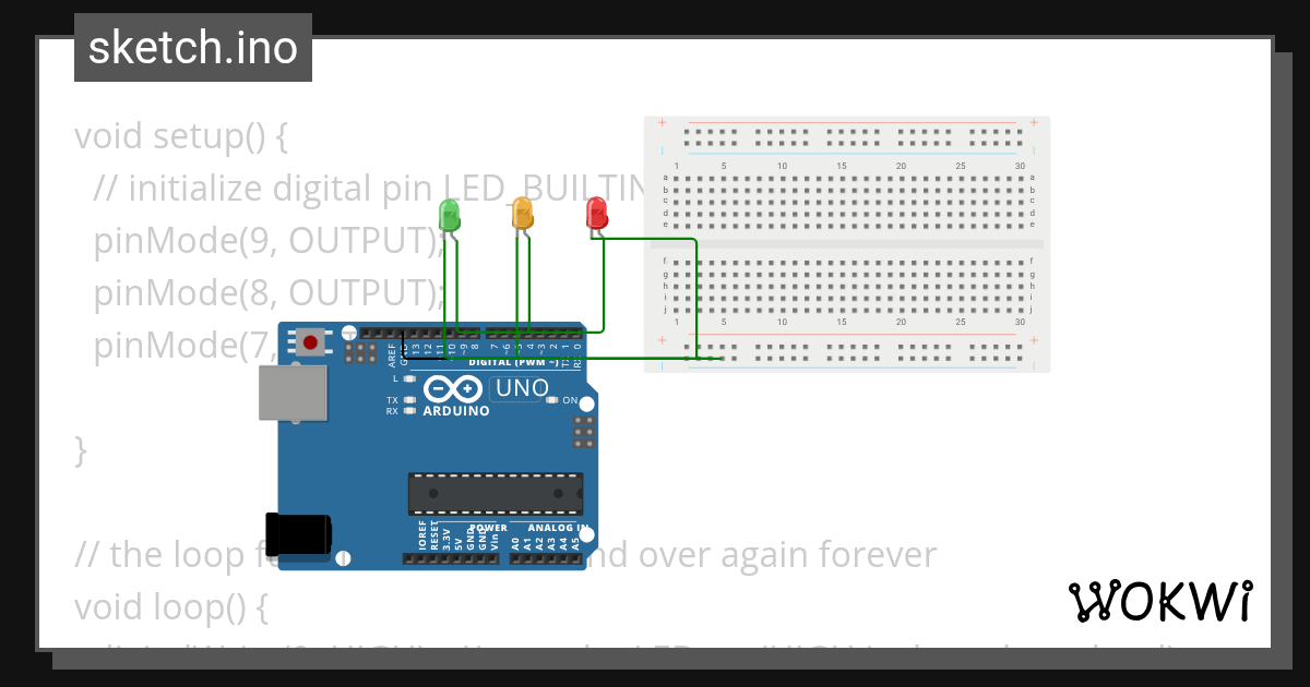 Traffic Light - Wokwi ESP32, STM32, Arduino Simulator