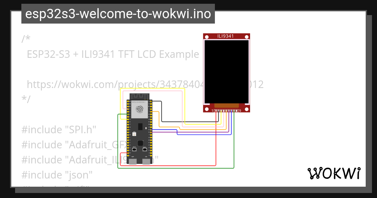esp32s3-welcome-to-wokwi.ino Copy - Wokwi ESP32, STM32, Arduino Simulator