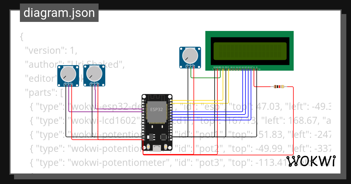 LCD_QM_SENSOR - Wokwi ESP32, STM32, Arduino Simulator