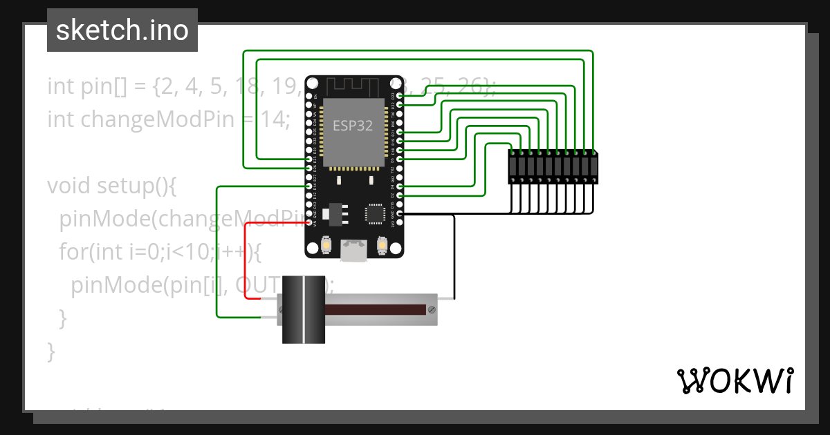 程式設計流水燈o Wokwi Esp32 Stm32 Arduino Simulator 9514