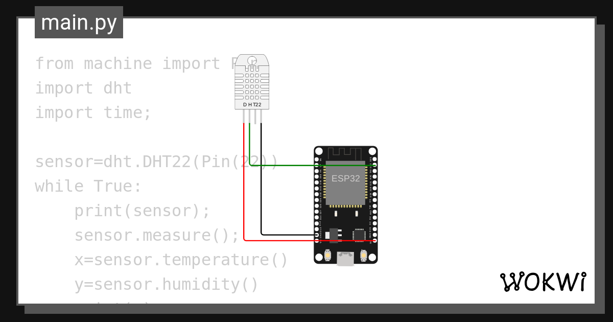 Python Dth Sensor Wokwi Esp32 Stm32 Arduino Simulator 9374