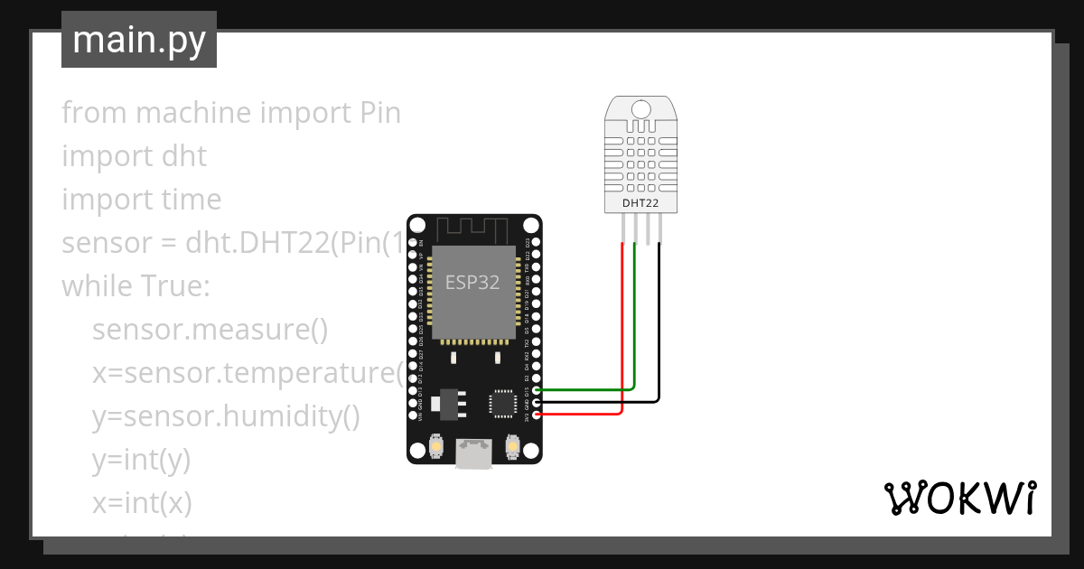 dht pyt - Wokwi ESP32, STM32, Arduino Simulator