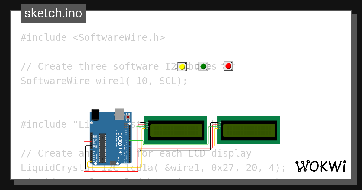 2lcd Wokwi Esp32 Stm32 Arduino Simulator