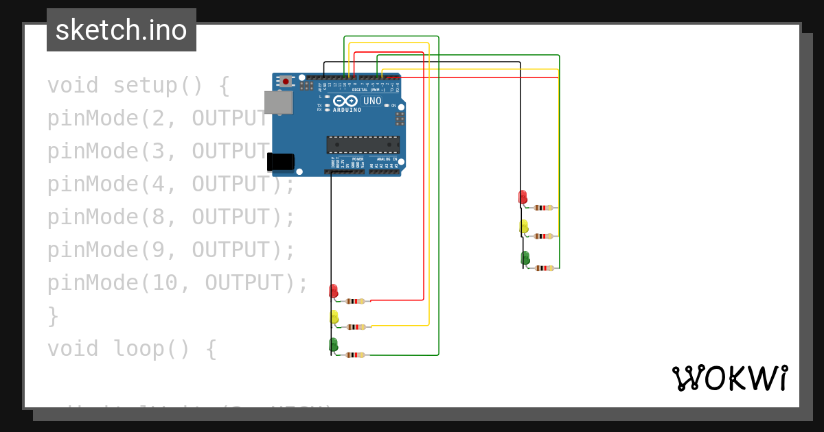 Semáforo Wokwi Esp32 Stm32 Arduino Simulator 