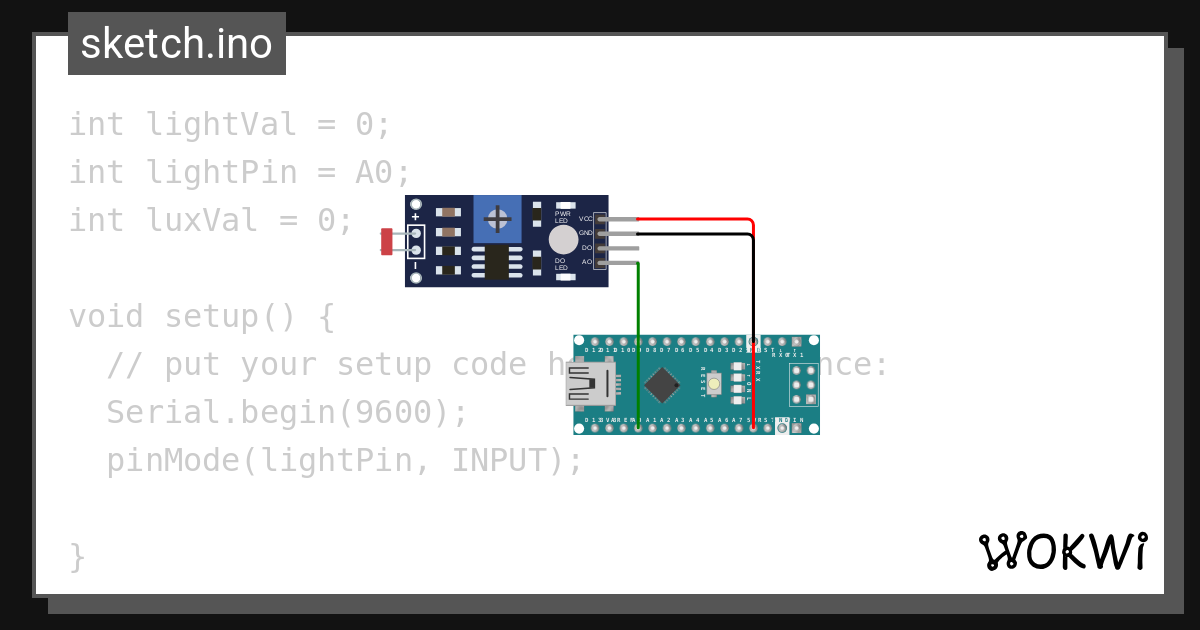 Ldr Nano Wokwi Esp32 Stm32 Arduino Simulator