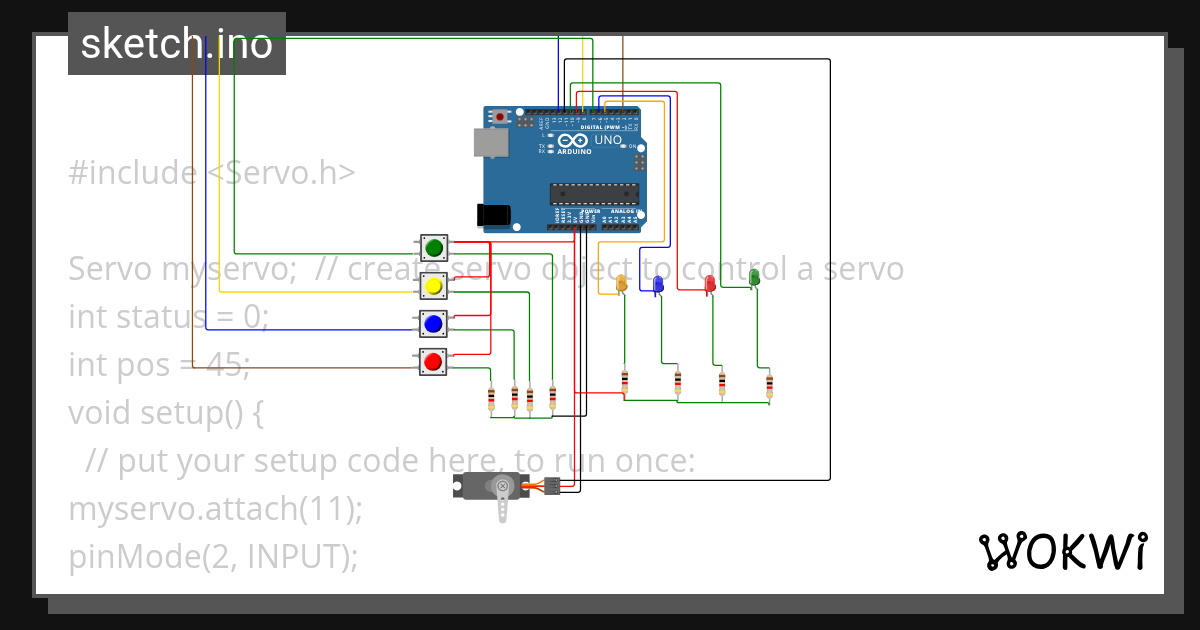 Servo Rotation Wokwi Esp32 Stm32 Arduino Simulator 3436