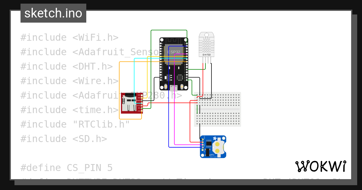 Weather Station Wokwi Arduino And Esp32 Simulator 3278