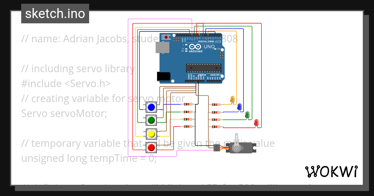 1190 Exam Circuit - Wokwi ESP32, STM32, Arduino Simulator