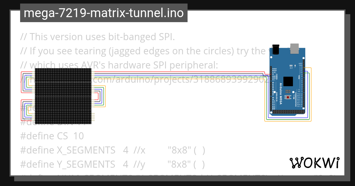 Mega 7219 Matrix Osss Copy Wokwi Arduino And Esp32 Simulator 5715