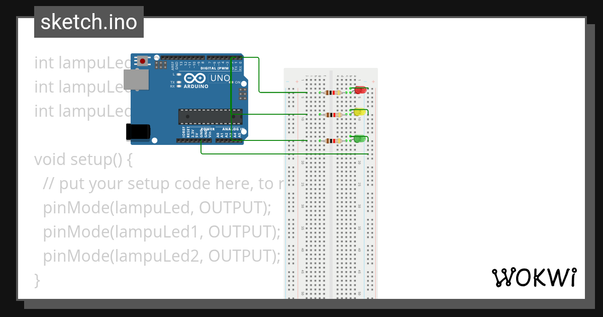 Lampu Lalu Lintas Wokwi Esp32 Stm32 Arduino Simulator