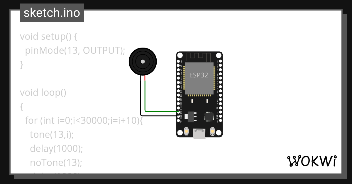 Buzzer Wokwi Esp32 Stm32 Arduino Simulator 5870