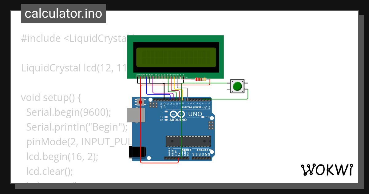 calculator - Wokwi ESP32, STM32, Arduino Simulator