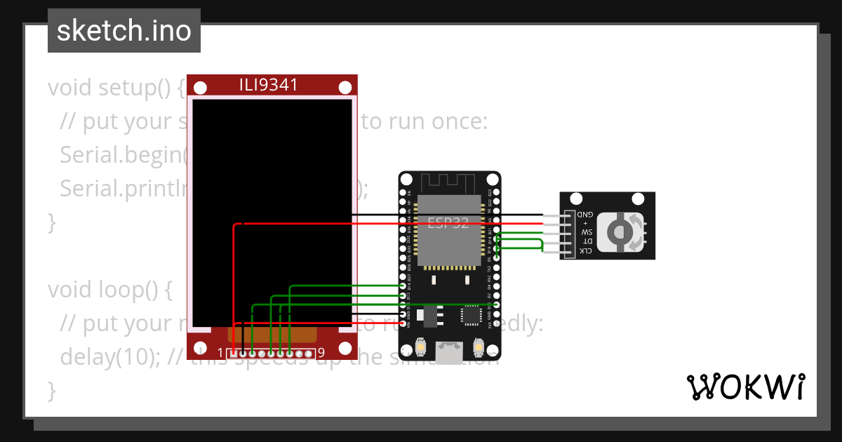 esp32_disp_enc - Wokwi ESP32, STM32, Arduino Simulator