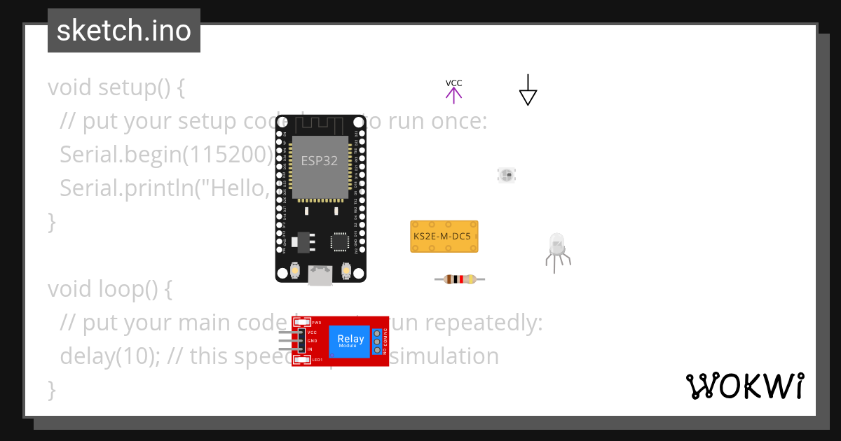 Cti Basics Ledrelay Wokwi Esp32 Stm32 Arduino Simulator