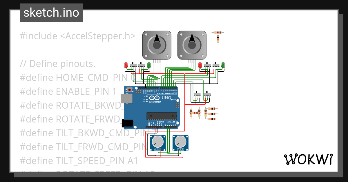 Big Steppy - 3-way CMD - Wokwi ESP32, STM32, Arduino Simulator