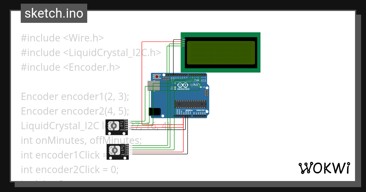 encoder - Wokwi ESP32, STM32, Arduino Simulator