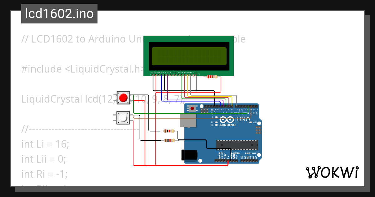 lcd1602.ino Copy - Wokwi ESP32, STM32, Arduino Simulator