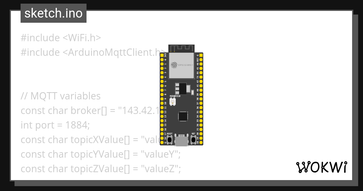 MQTT Read Copy - Wokwi ESP32, STM32, Arduino Simulator
