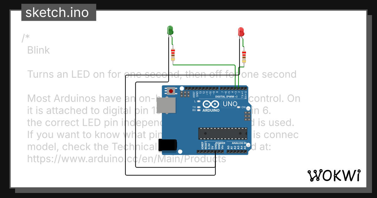 led - Wokwi ESP32, STM32, Arduino Simulator