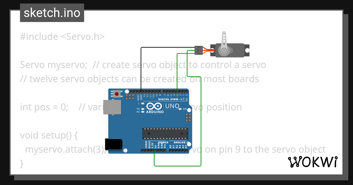 servo motor - Wokwi ESP32, STM32, Arduino Simulator