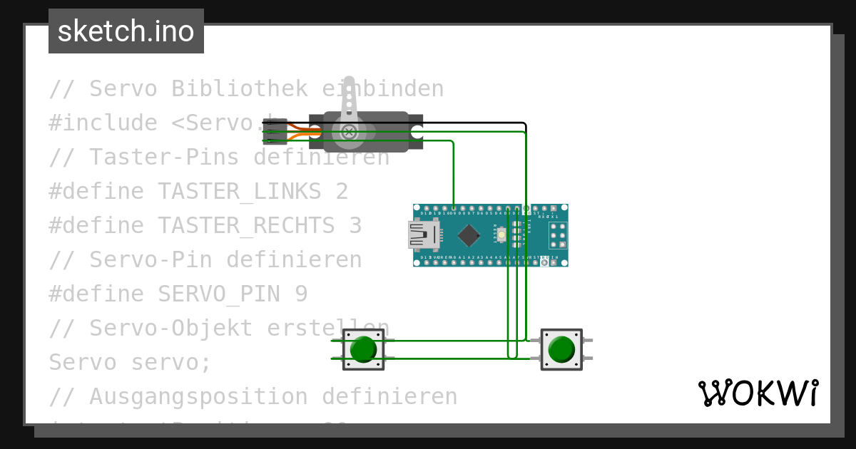 Servosteuerung Wokwi Esp32 Stm32 Arduino Simulator 6446