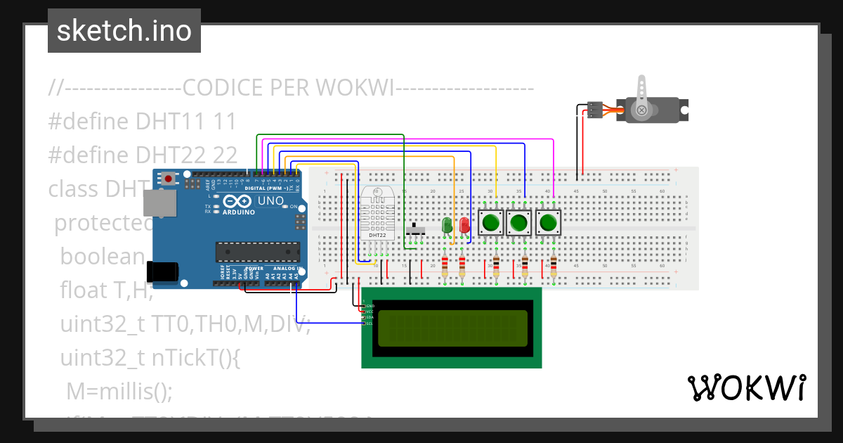 FIN V3 TERMOSTATO CONDIZIONATORE ESAME 4^ BLUETOOTH DISPLAY I2C - Wokwi ESP32, STM32, Arduino ...