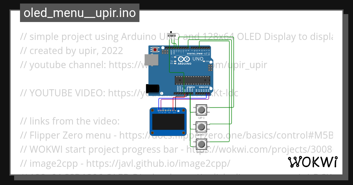 memory oled_menu__upir.ino - Wokwi ESP32, STM32, Arduino Simulator