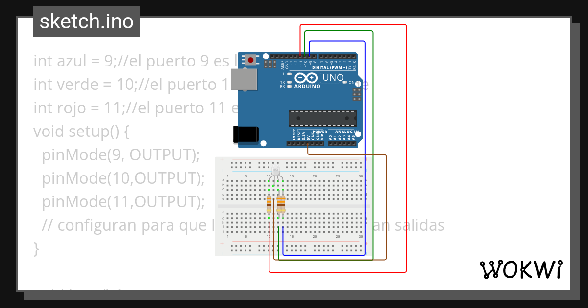 Actividad RGB 3 - Wokwi ESP32, STM32, Arduino Simulator