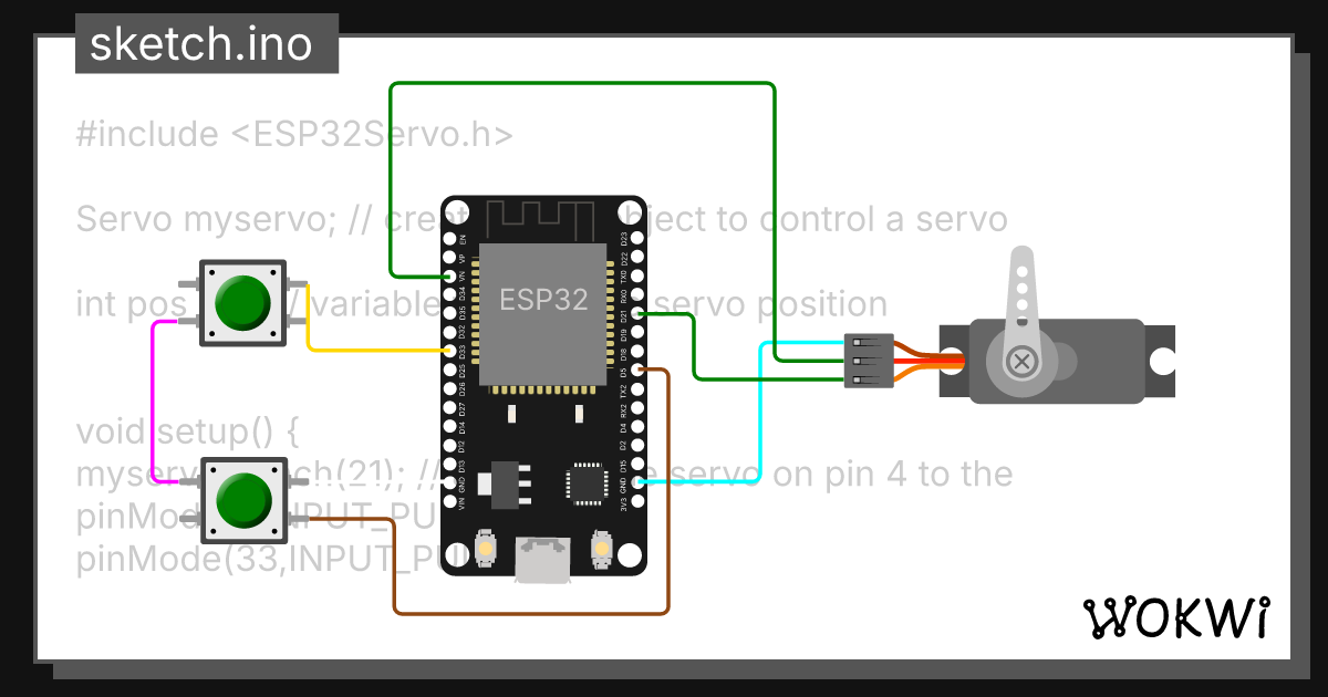 Interface Betwwennode Mcu To Servo Motor Wokwi Esp32 Stm32 Arduino Simulator